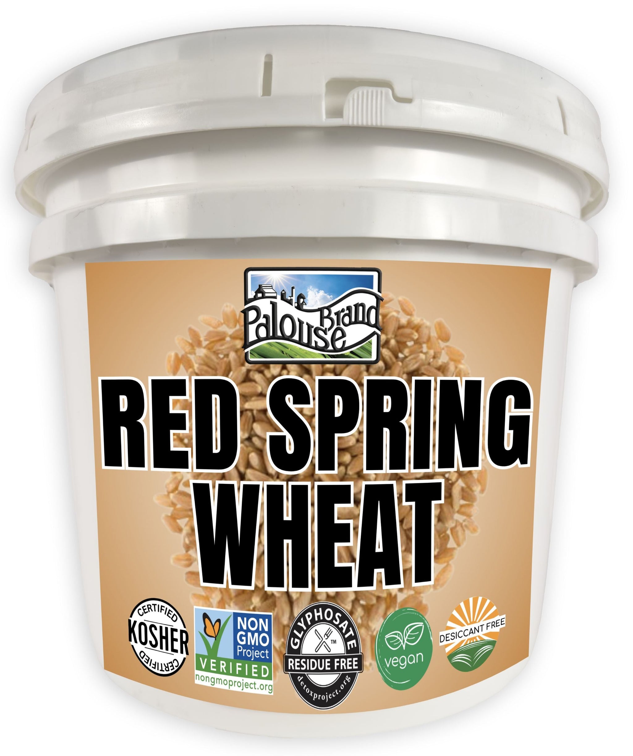 Hard Red Spring Wheat | 25 LB Bucket | Certified Glyphosate Residue Fr